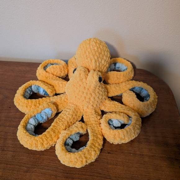 Toys | Anchor The Octopus Handmade Crochet Amigurumi Stuffie Yellow ...